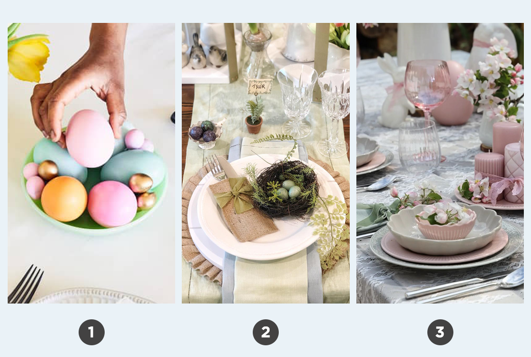 pastel easter decorations
