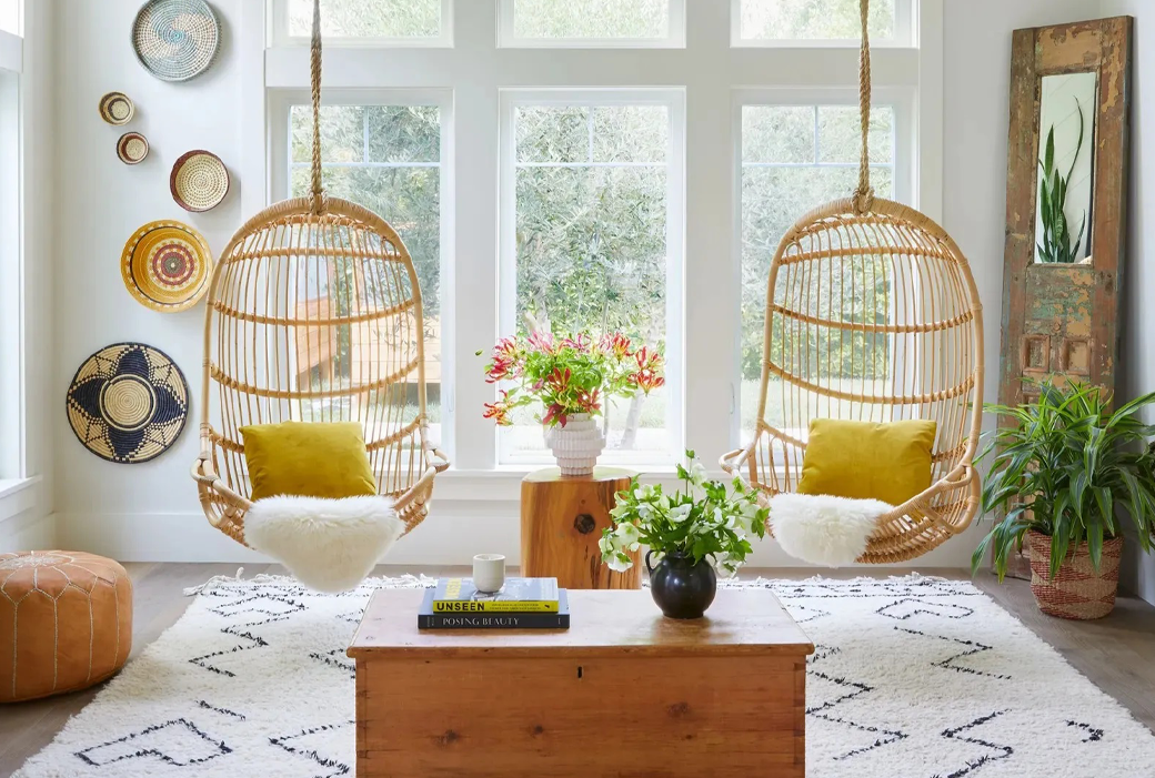 საქანელა სკამი - ახალი ტრენდი გამორჩეული ინტერიერის შესაქმნელად